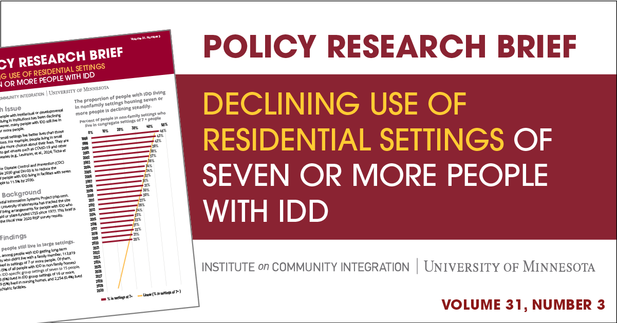 Policy Research Brief, Vol. 31, No. 3 | Declining Use of Residential ...