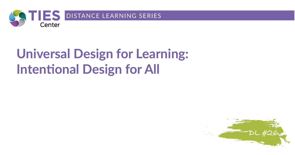 Building Engagement with Distance Learning | DL #26: Universal Design ...